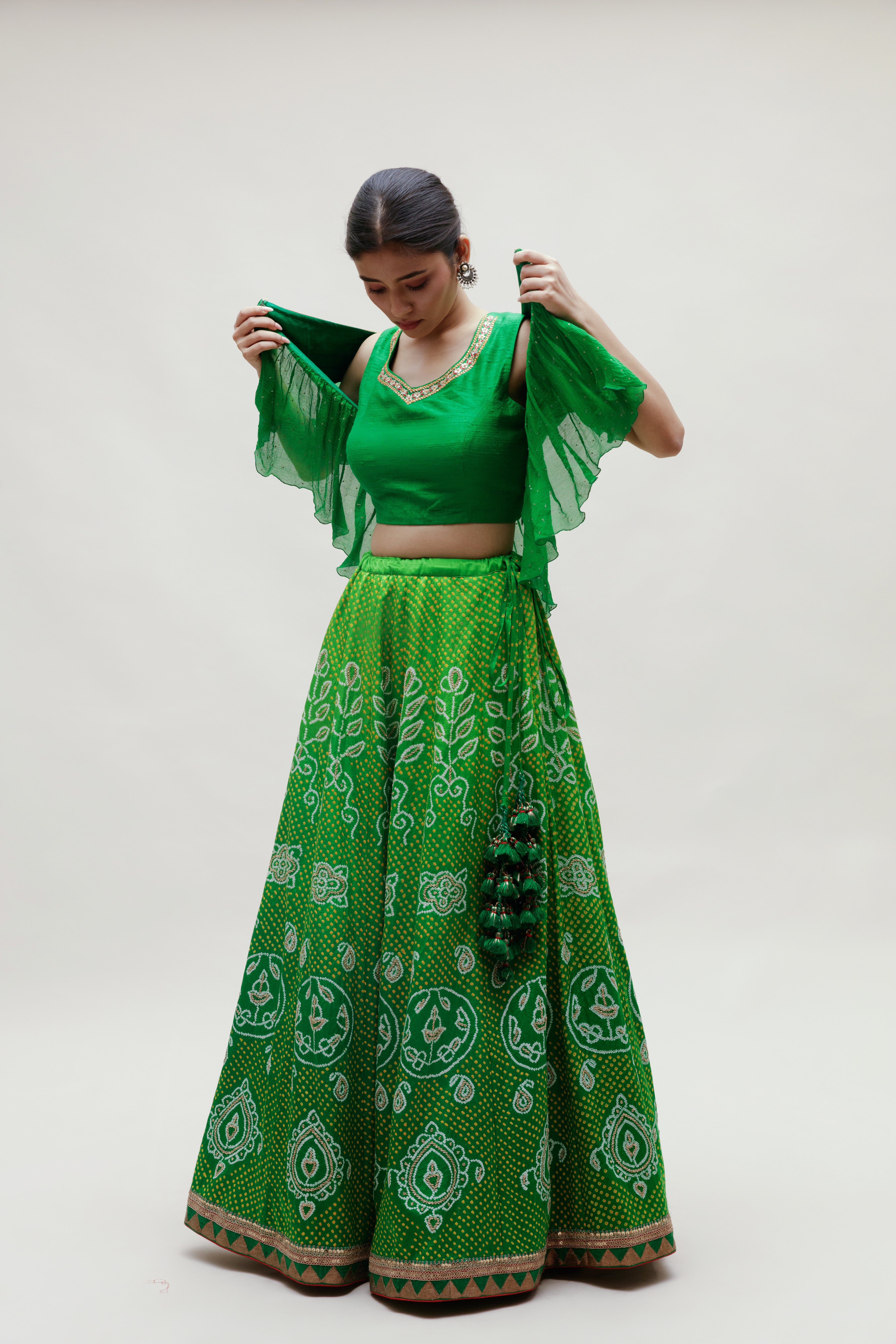 Adya Lehenga - Green – Naina Jain