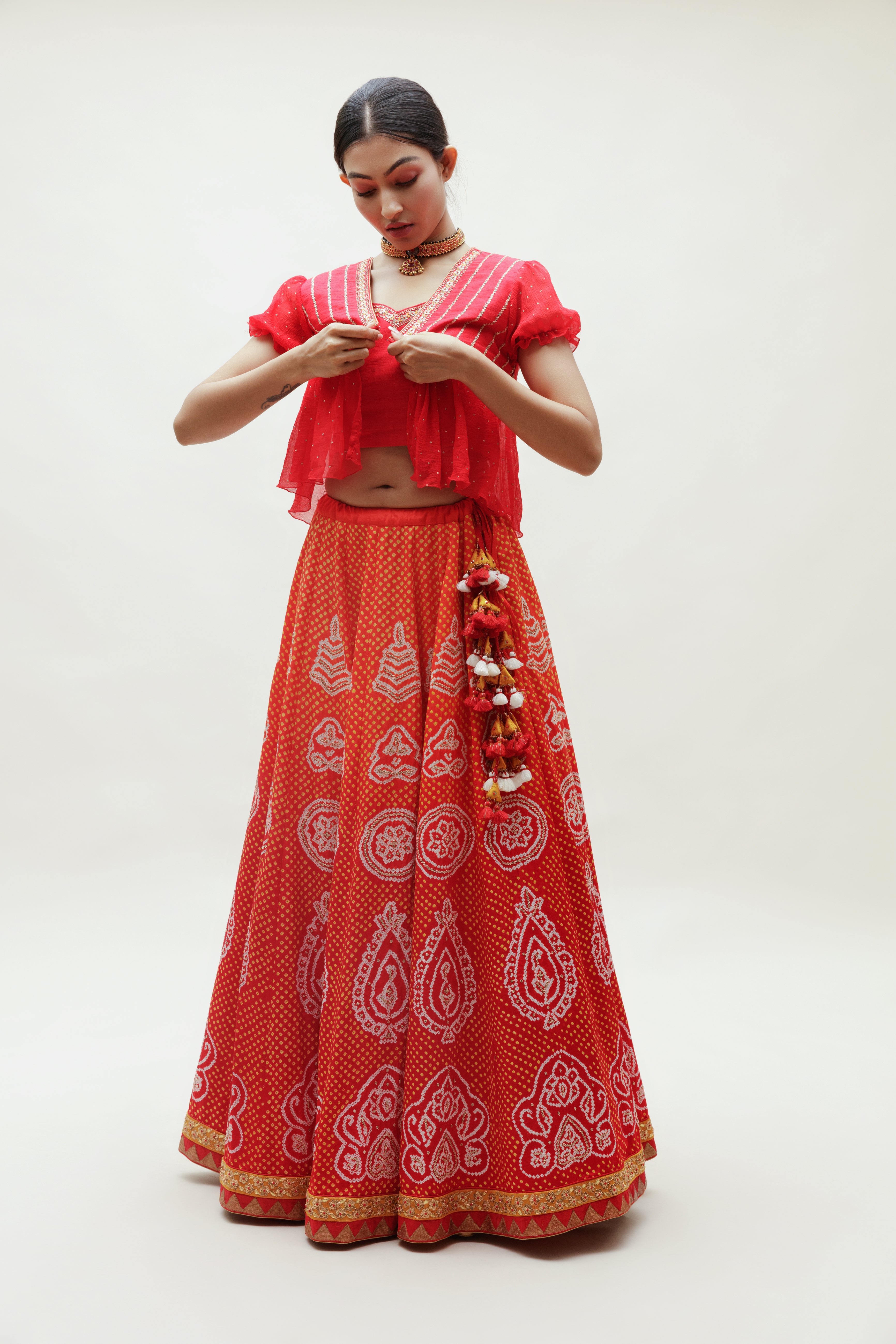 Adya Lehenga - Red – Naina Jain